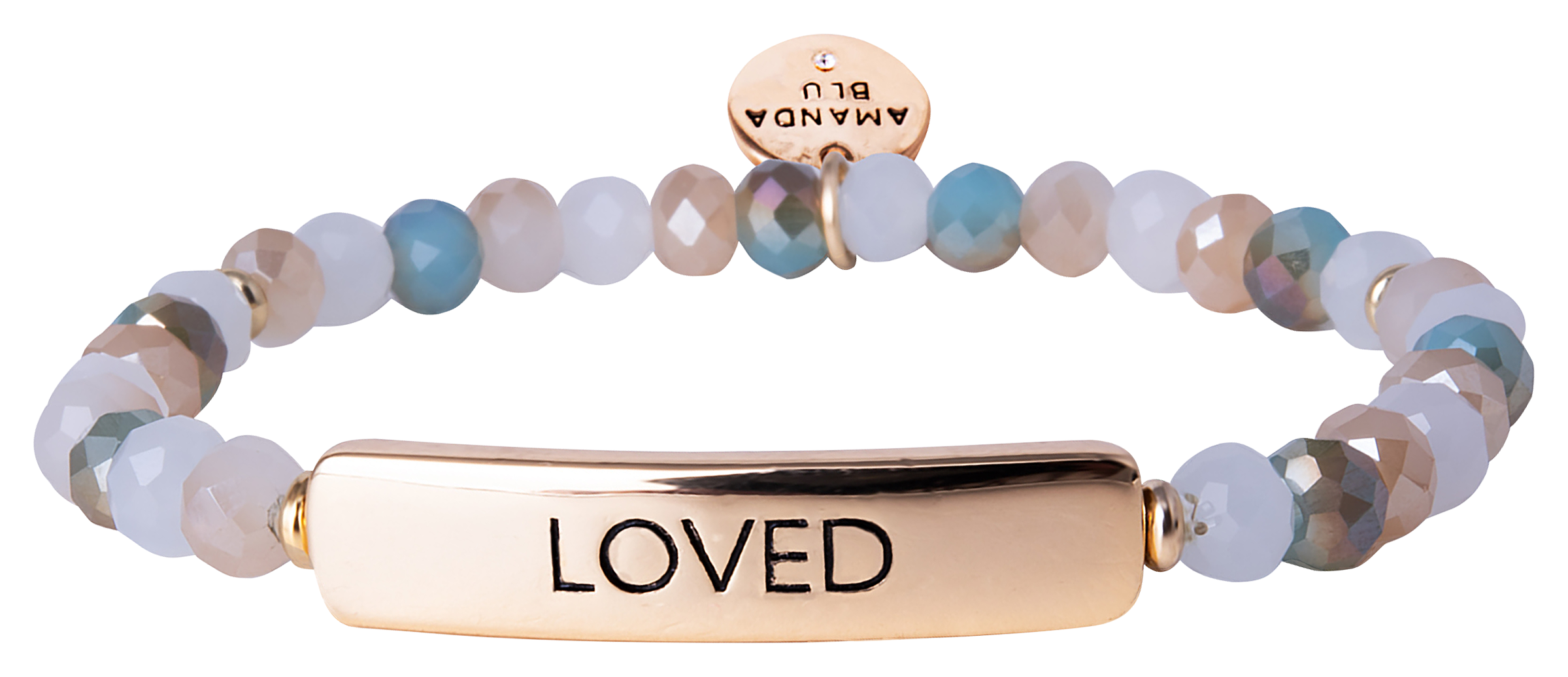 Amanda Blu Blu Sky Loved Glass Bead Stretch Bracelet | Bass Pro Shops
